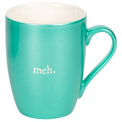 Elanze Designs Meh. Teal 10 Ounce New Bone China Coffee Cup Mug : Target