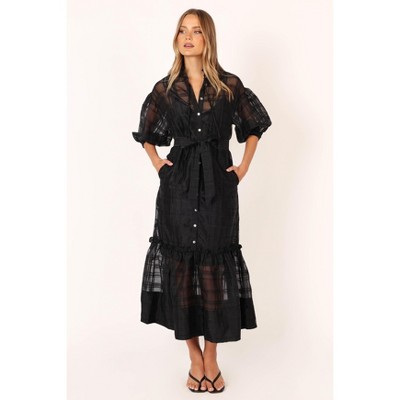 Petal And Pup Izzy Long Sleeve Maxi Dress - Black 0 : Target