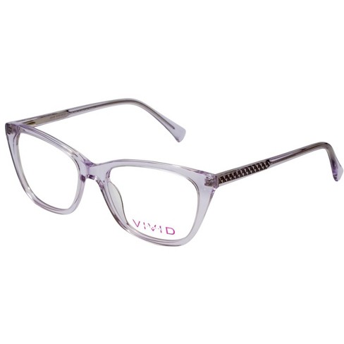 Vivid Designer Reading Blue Light Blocking Eyeglasses 886 In Light Purple 53 Mm +3.00 : Target