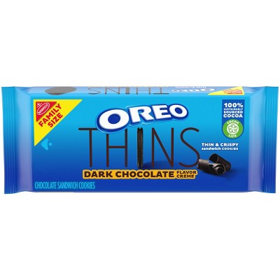 Oreo Dark Chocolate Flavor Creme Chocolate Sandwich Cookies Family Size ...