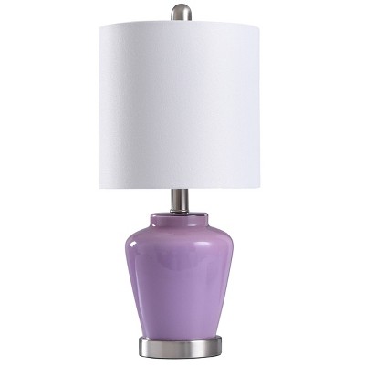 Glass Accent Table Lamp Lilac Finish - Stylecraft : Target