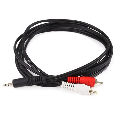 Monoprice Audio/stereo Cable - 6 Feet - Black | 3.5mm Stereo Plug/2 Rca ...