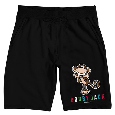 Bobby Jack Monkey Logo Men's Black Sleep Pajama Shorts-xxl : Target