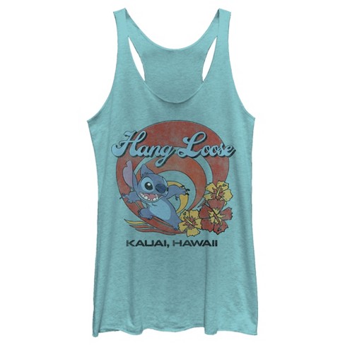 Women's Lilo & Stitch Hang Loose Kauai Hawaii Racerback Tank Top : Target