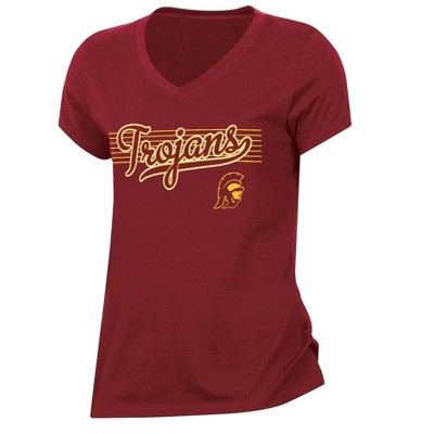 Ncaa Usc Trojans Women's V-neck T-shirt : Target
