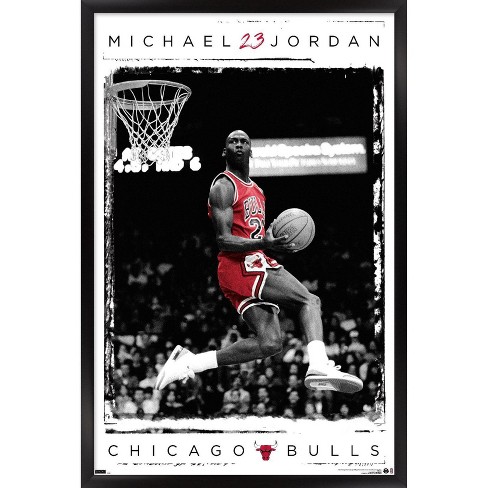 Trends International Michael Jordan - Dunk Framed Wall Poster Prints ...