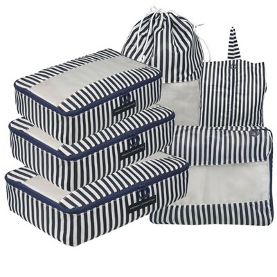 French Connection 6pc Packing Cube Set - Travel Storage Set For Luggage ...