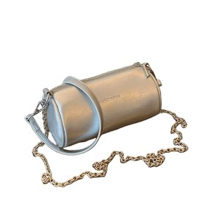 Trendy Silver Cylinder Bag for Women, Premium Soft Pillow Purse, Versa ...