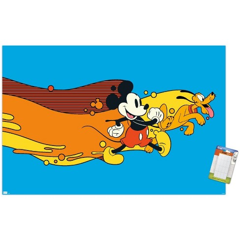 Trends International Disney Mickey Mouse - Pluto Paint Unframed Wall ...