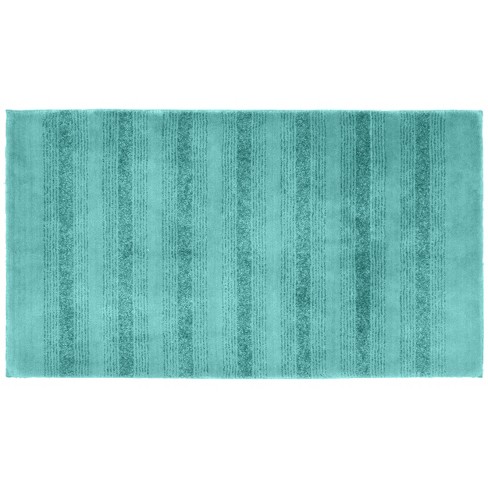 30"x50" Nylon Washable Bathroom Rug Sea Foam - Garland Rug: Machine ...