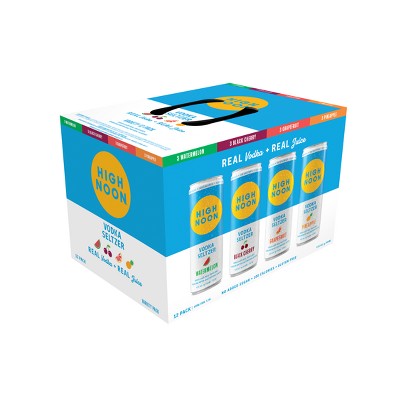 High Noon Vodka Hard Seltzer Mixed Pack - 12pk/355ml Cans : Target