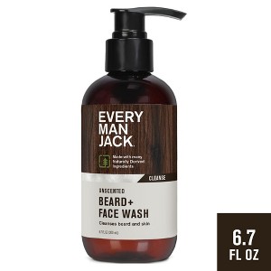 Every Man Jack Naturally Derived Men's Beard and Face Wash - Unscented ...