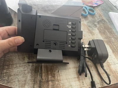 Projection With Usb Charge Table Clock Black - Sharp : Target