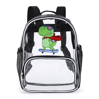 Butterfly Print Backpack Clear Backpack Heavy Duty Stadium Transparent ...