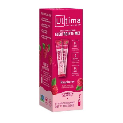 Ultima Replenisher Vegan Electrolyte Drink Mix - Raspberry - 3.4oz : Target