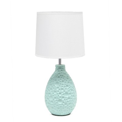 Glass Table Lamp With Fabric Shade Blue - Elegant Designs : Target