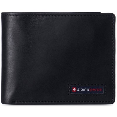 Alpine Swiss Nolan Mens Rfid Protected Bifold Wallet Genuine Leather ...