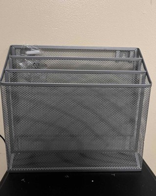 Mesh Hanging File Sorter With Keyholes Silver - Brightroom™ : Target