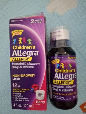 Allegra Children's 12 Hour Allergy Relief Medicine Liquid - Berry ...