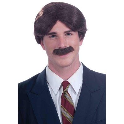 Forum Novelties Mr. 70's News Anchor Adult Male Brunette Costume Wig ...