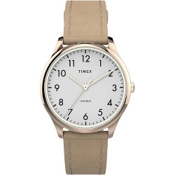 Women's Timex Easy Reader Watch With Leather Strap - Pink Tw2r62800jt ...