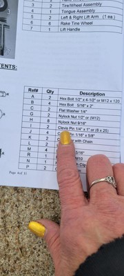 Yard Tuff Acr-500t 60 Inch V-shaped Steel Tow Behind Acreage Rake With ...