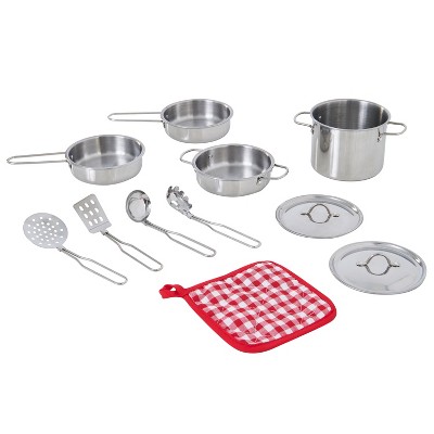 Teamson Kids Play Cooking Accessory Set Steel 11 Pcs Frankfurt Tk ...
