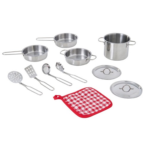 Teamson Kids Play Cooking Accessory Set Steel 11 Pcs Frankfurt Tk ...