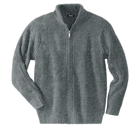 Kingsize Men's Big & Tall Shaker Knit Zip-front Cardigan - Tall - Xl ...