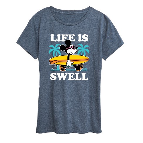 Women's Disney Life Is Swell Short Sleeve Graphic T-shirt - Heather ...