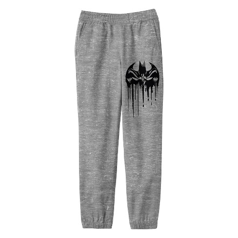 Batman Mask As Logo Drip Icon Athletic Heather Youth Sweatpants- : Target
