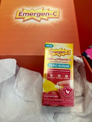 Emergen-c Zero Sugar Raspberry Lemonade Vitamins - Raspberry Lemonade ...
