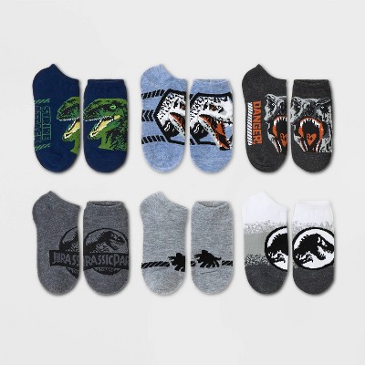 Jurassic Park Socks Kids T-rex Dinosaur World Ankle No Show Socks - 4 ...
