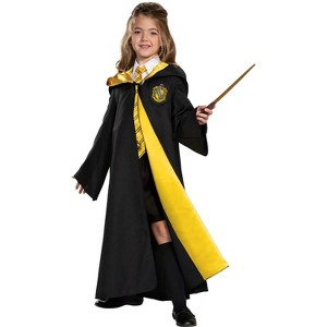 Kids' Deluxe Harry Potter Hufflepuff Robe Costume - Size 4-6 - Yellow ...