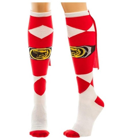 Bioworld Power Rangers Red Caped Women's Knee High Socks : Target