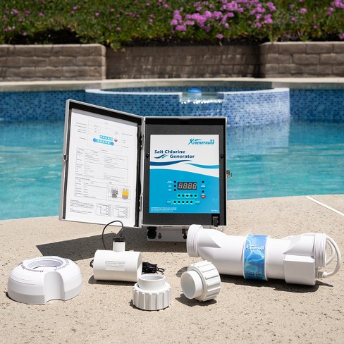 Pool Chlorine Generator System 40k Gallon Capacity Pool Salt Cell Flow ...