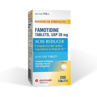 Maximum Strength Famotidine Tablets 20mg Acid Reducer, 100 Count : Target