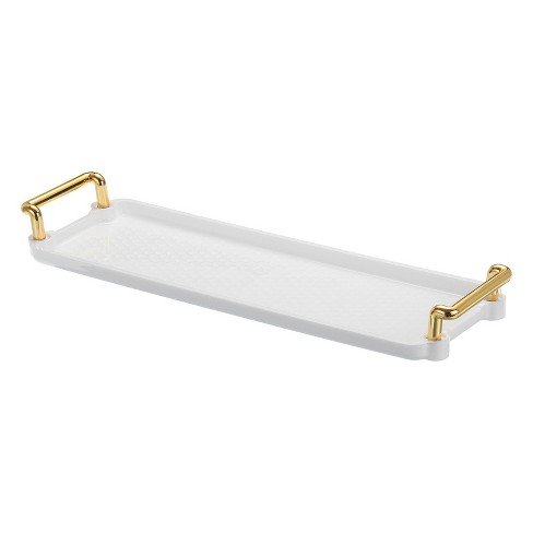 Unique Bargains Modern Rectangular Decorative Elegant Serving Tray With ...