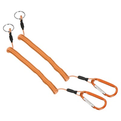 Unique Bargains Retractable Coiled Safety Cords Carabiners Fishing Tool ...