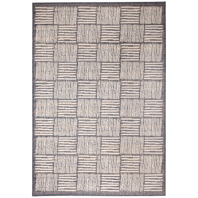 Well Woven Lane Blue Modern Geometric Boxes & Squares Pattern Area Rug ...