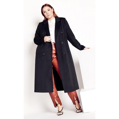 Refinity | Women's Plus Size Evelyn Coat - Black - 12 Plus : Target