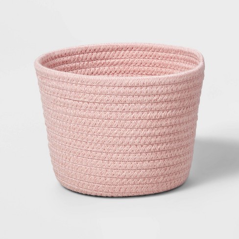 Decorative Coiled Rope Basket Peach - Brightroom™: Circular Polyester ...