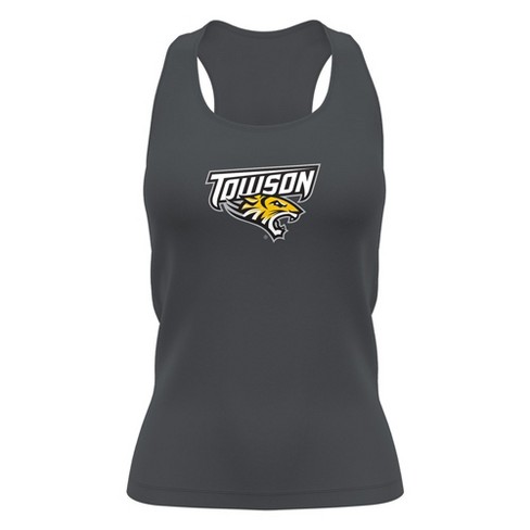 Towson University Adult Women's Sport Tank Top Primary Logo, Charcoal ...