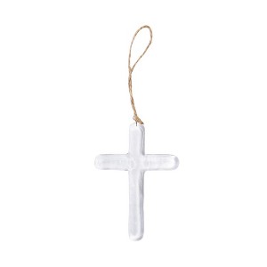 Transpac Glass Clear Cross W/hanger Home Decorations Spring : Target