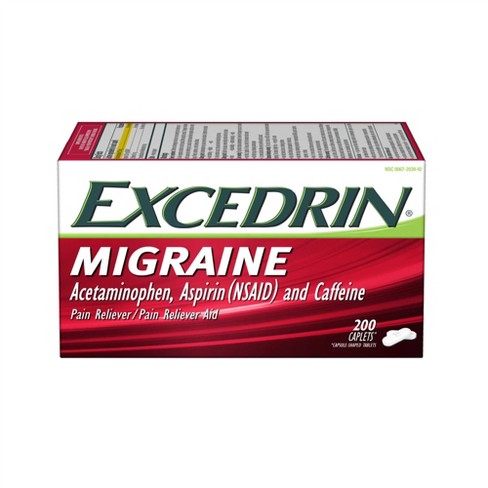 Excedrin Migraine Pain Reliever Caplets - Acetaminophen/aspirin (nsaid ...