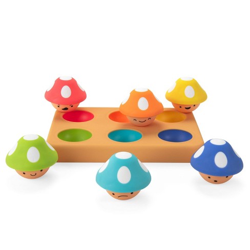 Sassy Toys Moody Matching Mushrooms Stacking Toy : Target