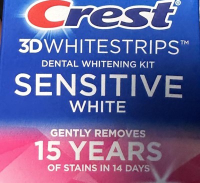 Crest 3d Whitestrips Sensitive White At-home Teeth Whitening Kit - 14 ...