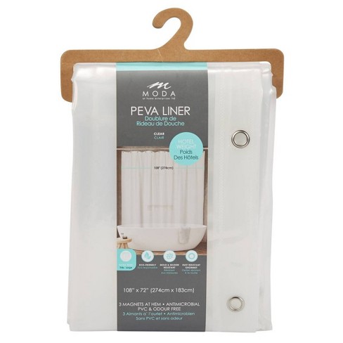 Moda At Home 2pc Coronet Peva Hotel Shower Curtain Liner Extra Wide ...