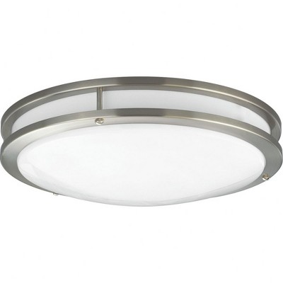 Progress Lighting, Moderna Collection, 1-light Flush Mount, Brushed ...