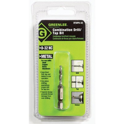 Greenlee High Speed Steel Drill And Tap Bit 8-32 1 Pc : Target